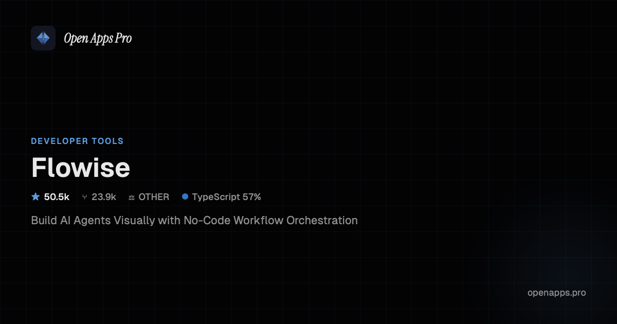 Flowise: Open Source Visual AI Agent Builder for LangChain