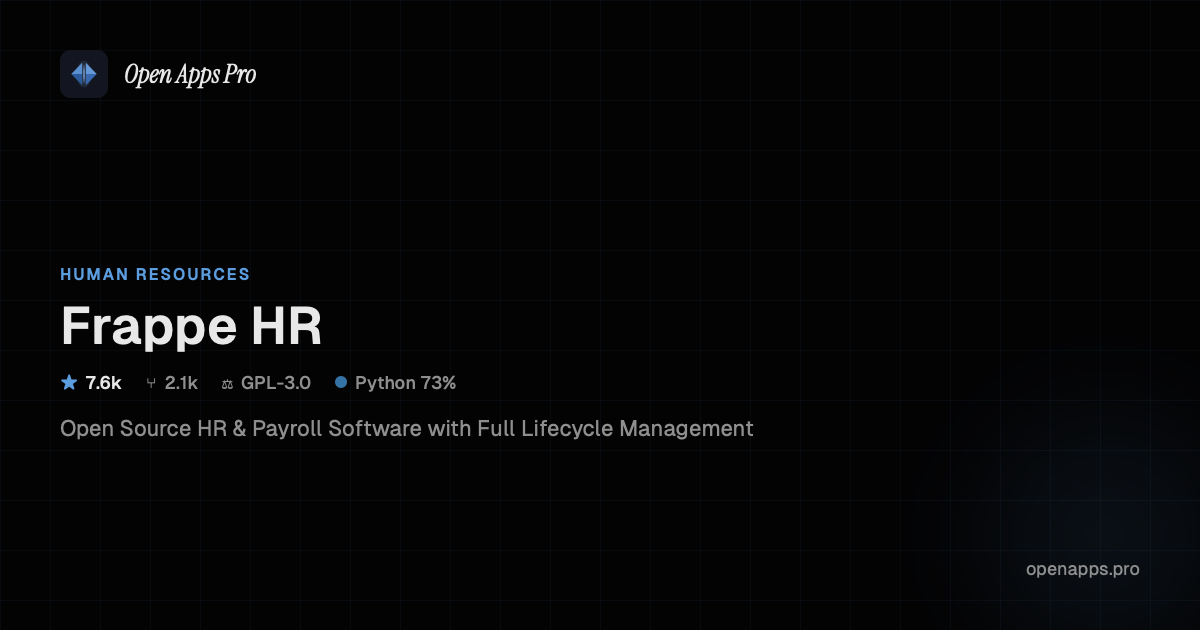 Frappe HR: Open Source HR and Payroll Software For Startups