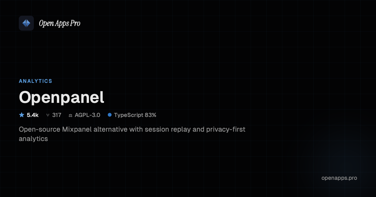 Openpanel: Open-Source Mixpanel Alternative for Web Analytic
