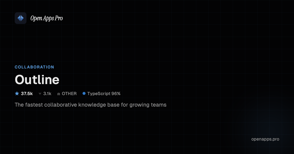 Outline: Open-Source Collaborative Knowledge Base for Teams