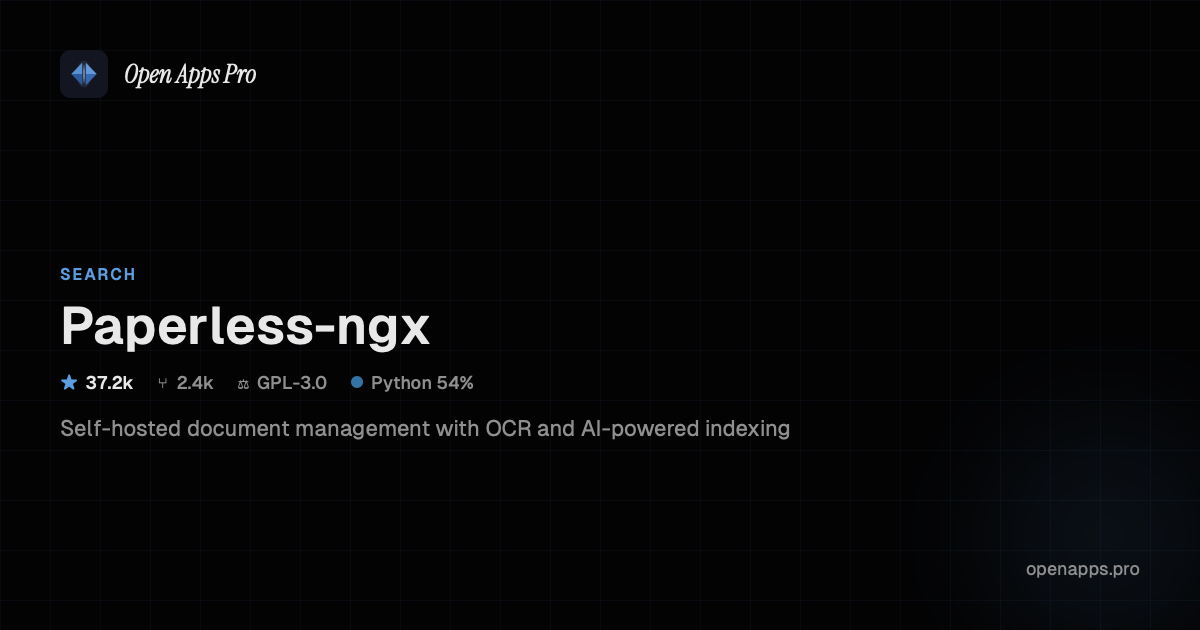 Paperless-ngx: Self-hosted OCR document management system
