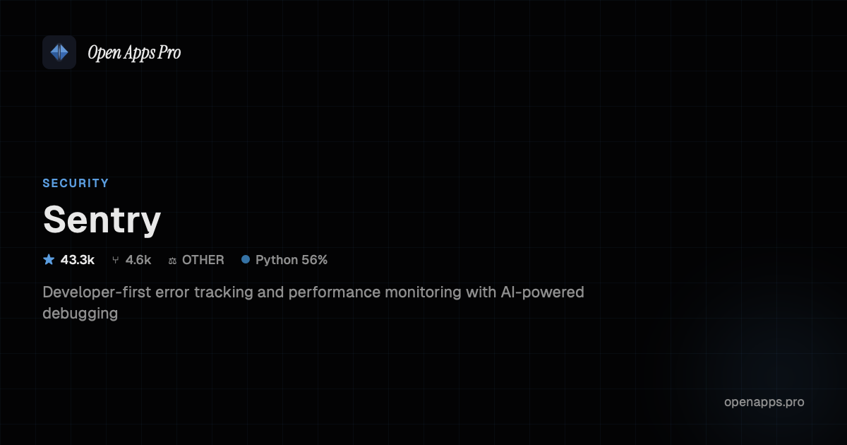 Sentry Open Source Error Tracking and Performance Monitoring